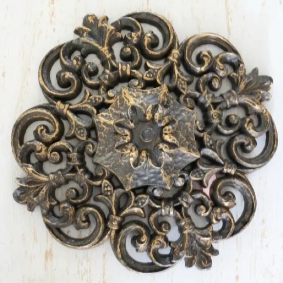 Vintage | Accents | Vintage Scroll Wall Decor Ornate Mid Century Gilded ...